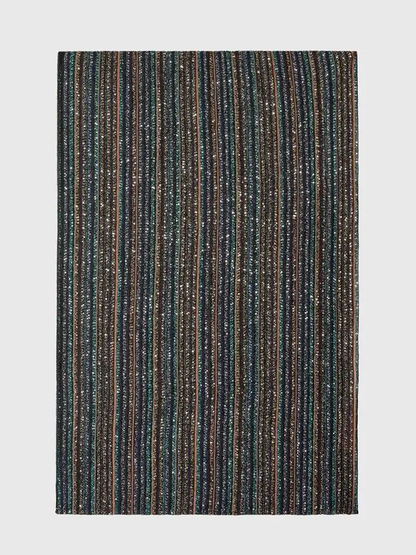 Missoni Ribbed Lamé Viscose Stole With Sequins - Brown