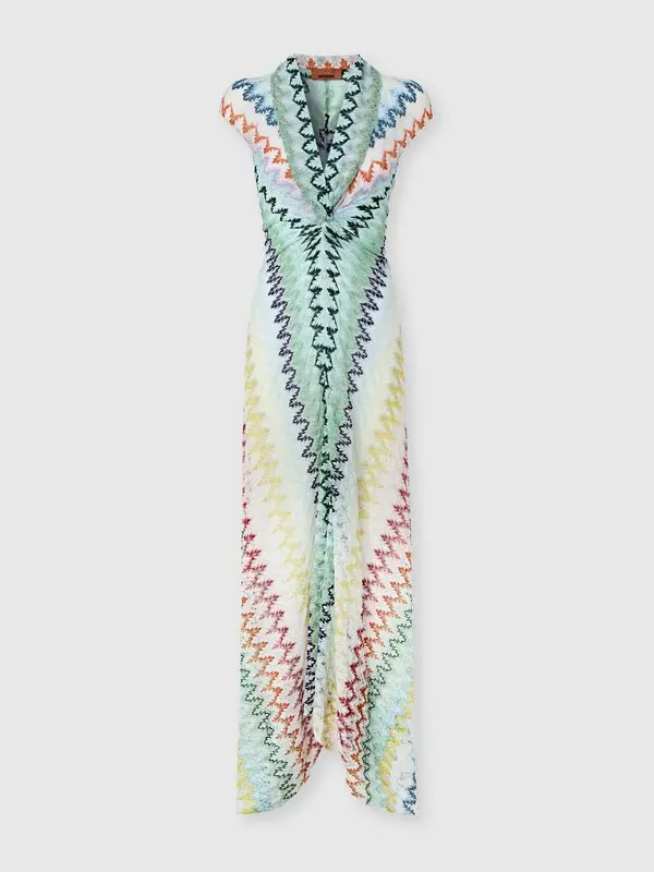 Missoni Long Dress In Zig Zag Lace