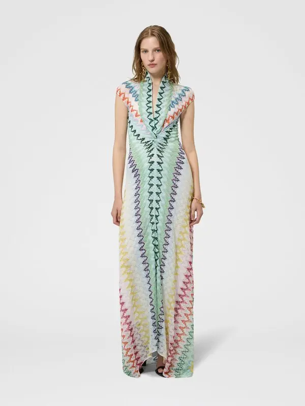 Missoni Long Dress In Zig Zag Lace