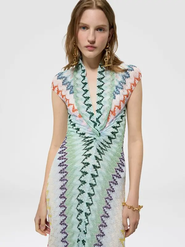 Missoni Long Dress In Zig Zag Lace
