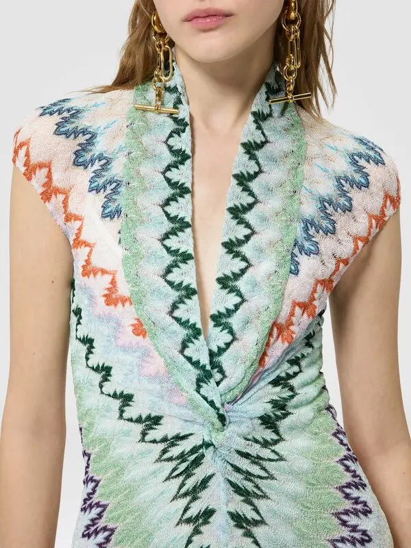 Missoni Long Dress In Zig Zag Lace