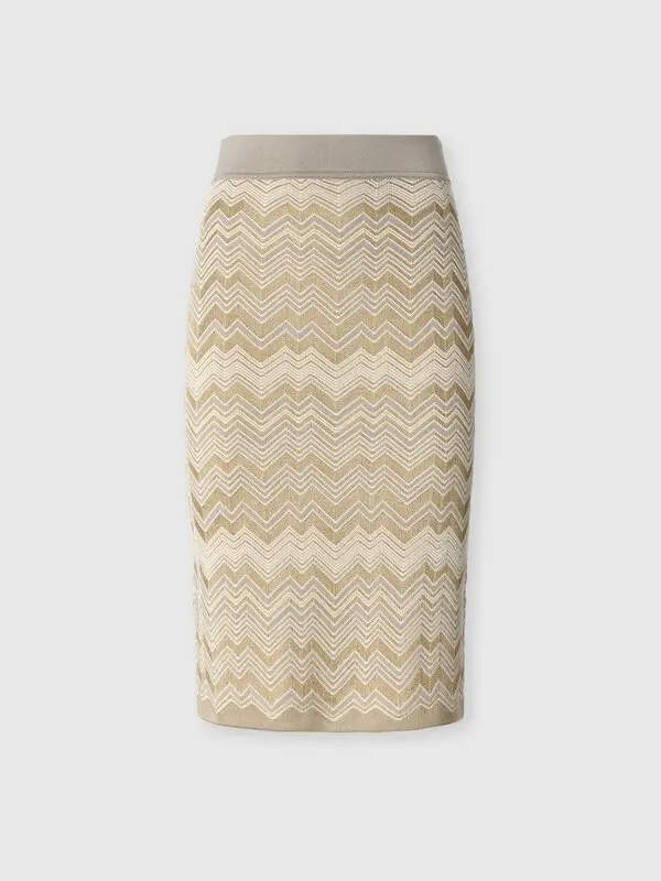 Missoni Chevron Wool And Viscose Mini Skirt