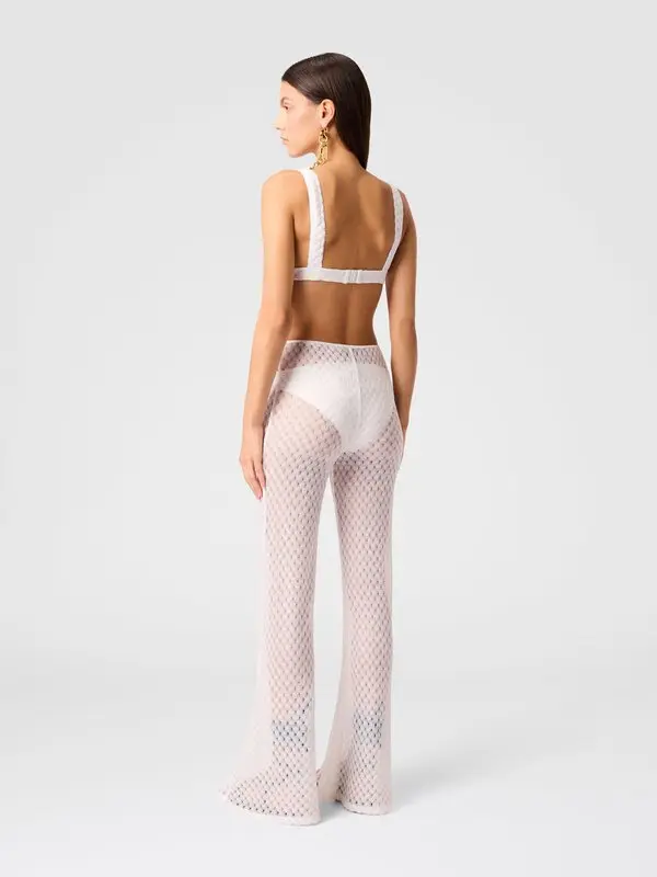 Missoni Flared Trousers In Lamé Viscose With Raschel Workmanship