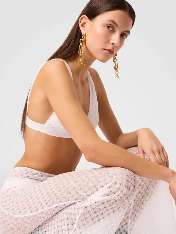 Missoni Flared Trousers In Lamé Viscose With Raschel Workmanship
