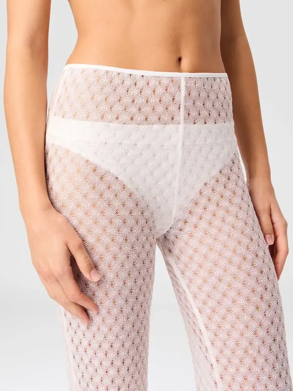 Missoni Flared Trousers In Lamé Viscose With Raschel Workmanship