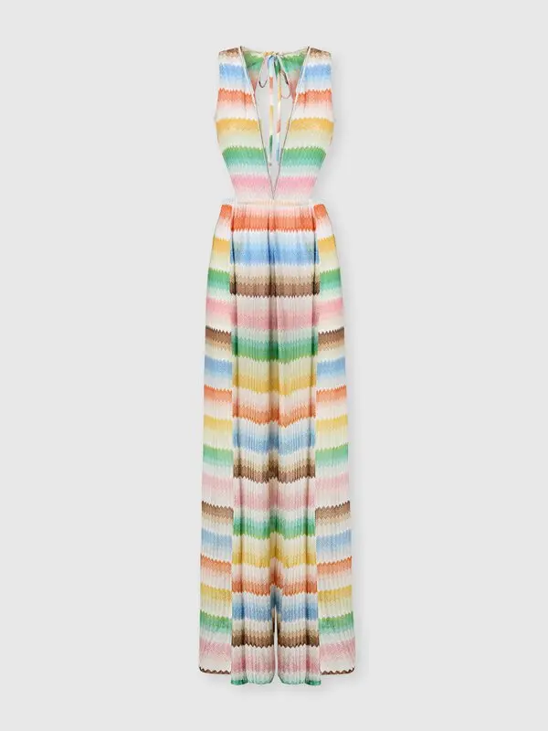 Missoni Long Dress With Dégradé Zigzag Pattern And Slits