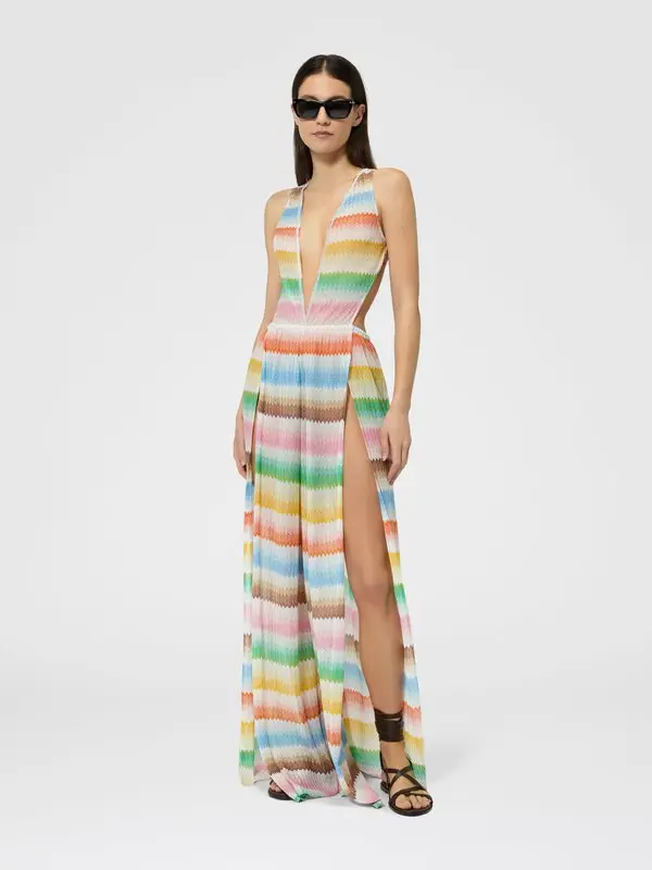 Missoni Long Dress With Dégradé Zigzag Pattern And Slits