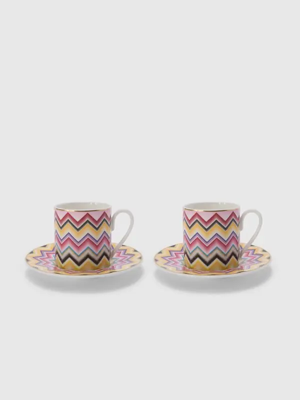 Missoni Marrakech Set Of 2 Coffee Cups & Saucers - Multicoloured