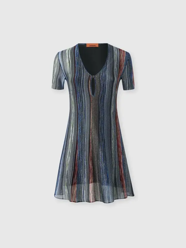 Missoni Short-sleeve Striped Mini Dress