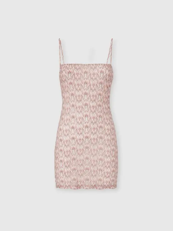 Missoni Lamé Viscose Foliage Motif Mini Cover-up Dress - Multicoloured