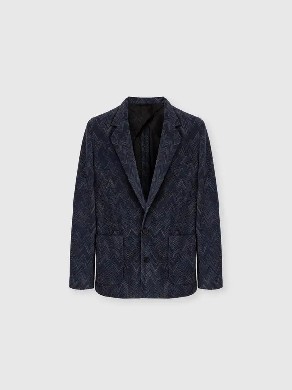 Missoni Cotton And Viscose Zig Zag Blazer