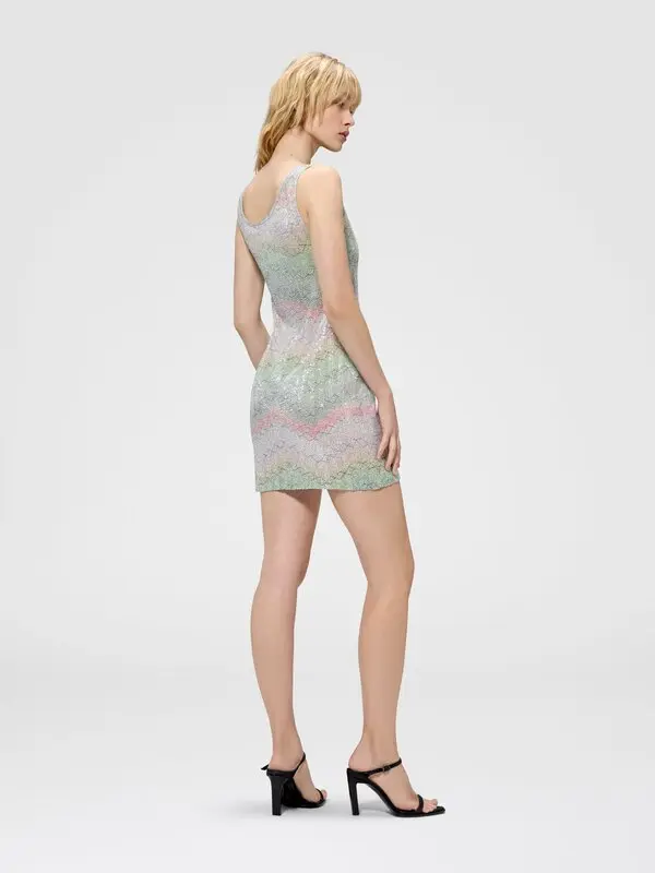 Missoni Dégradé Knit Mini Dress With Sequins