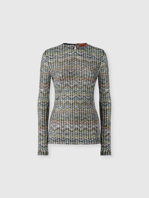Missoni Long-sleeve Viscose-blend Sweater With Sequins