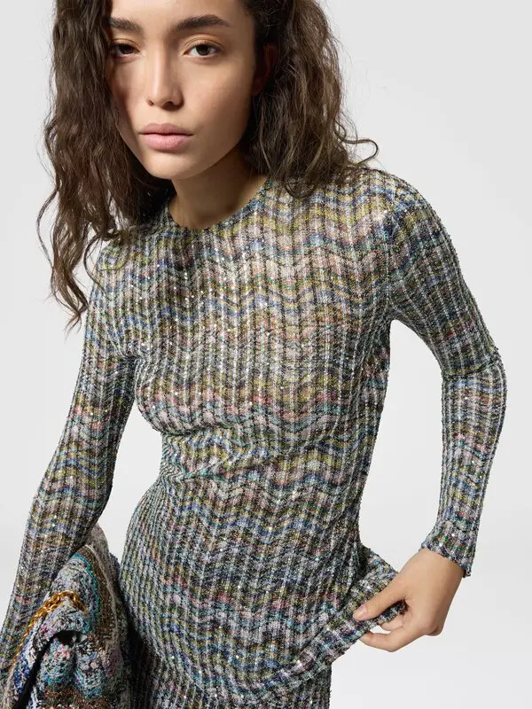 Missoni Long-sleeve Viscose-blend Sweater With Sequins