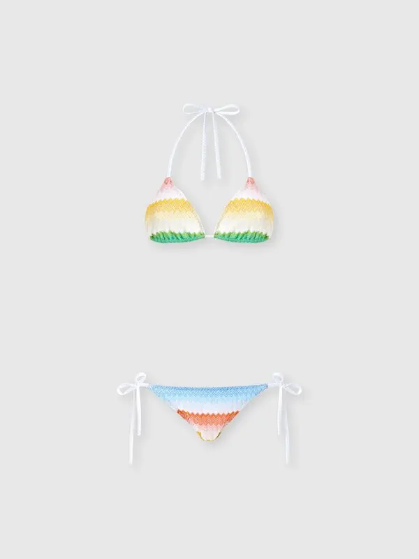 Missoni Triangle Bikini With Dégradé Zig Zag Motif - Multicoloured