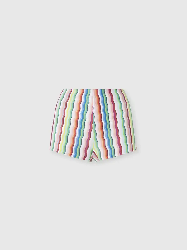 Missoni Terry Cloth Hot Pants With Zigzag Print