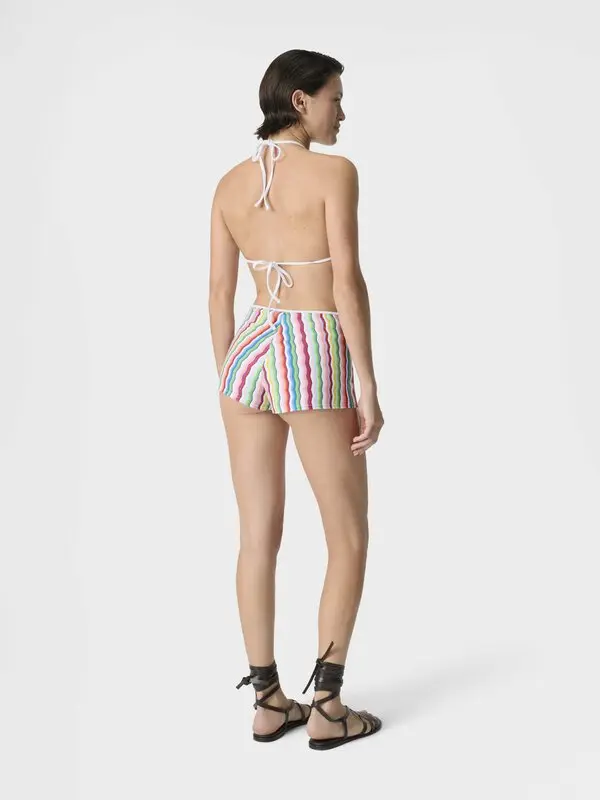 Missoni Terry Cloth Hot Pants With Zigzag Print