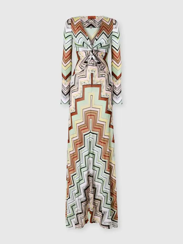 Missoni Chevron Viscose And Cotton Gown