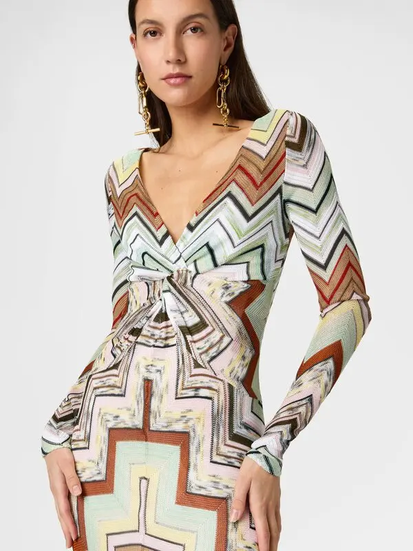 Missoni Chevron Viscose And Cotton Gown