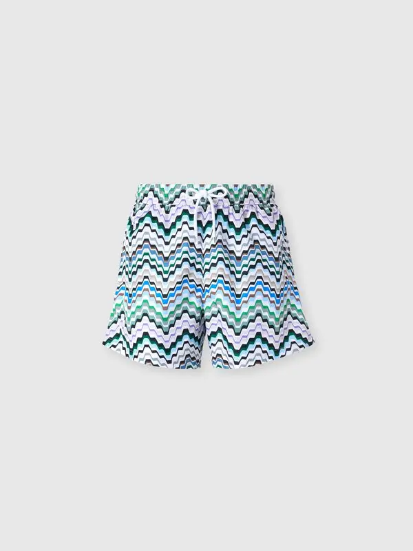 Missoni Printed Swim Shorts With Pockets