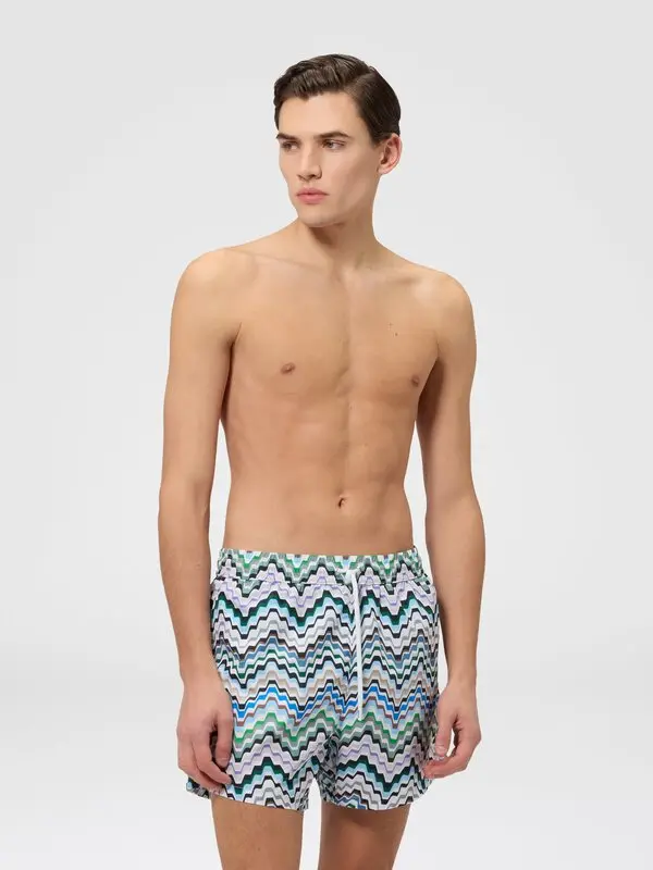 Missoni Printed Swim Shorts With Pockets