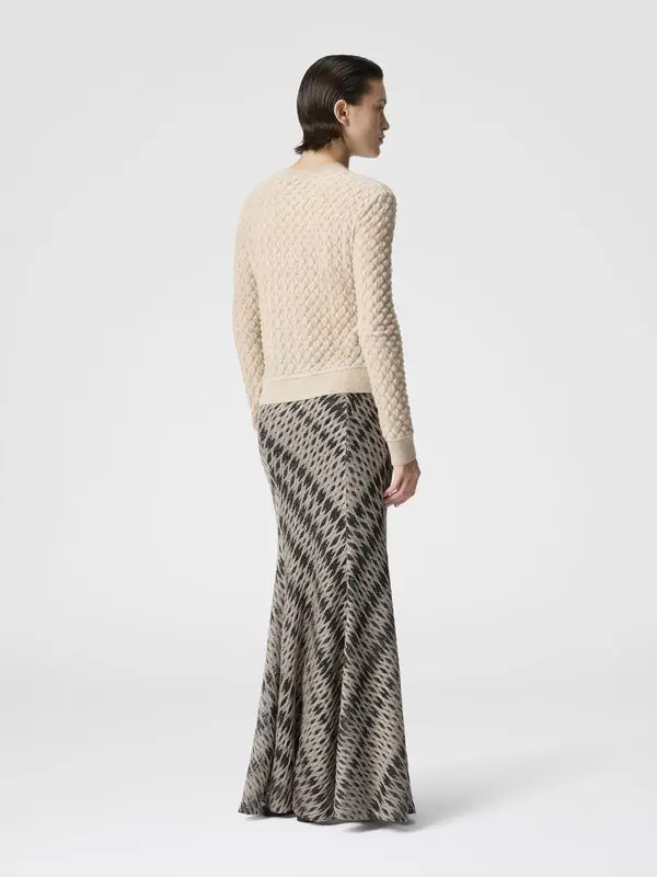 Missoni Cashmere Crewneck Sweater With Lace Pattern