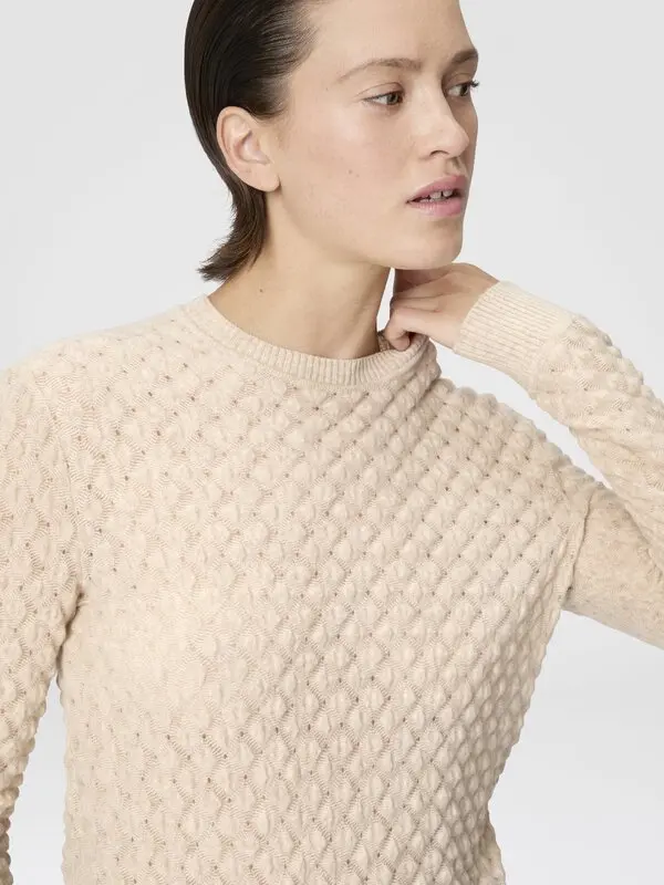 Missoni Cashmere Crewneck Sweater With Lace Pattern