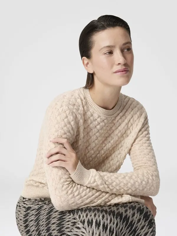 Missoni Cashmere Crewneck Sweater With Lace Pattern