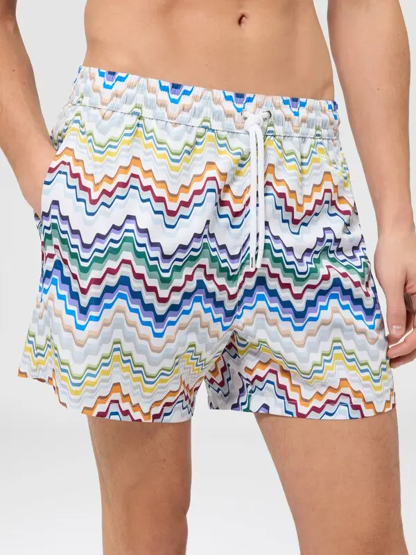 Missoni Printed Swim Shorts With Pockets