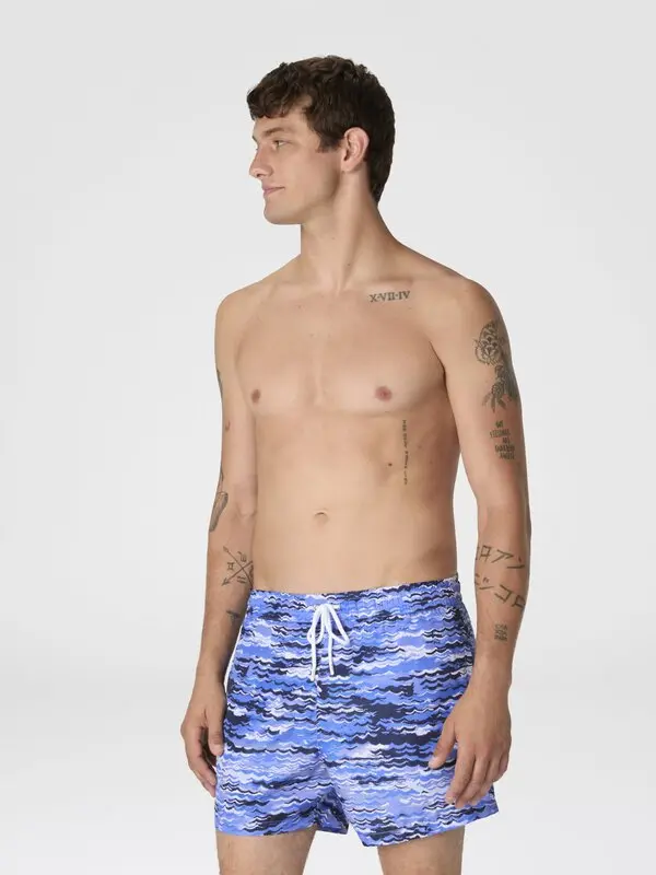 Missoni Mid-length Swim Shorts With Wave Print