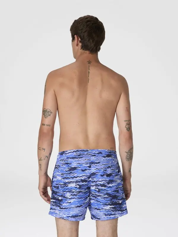 Missoni Mid-length Swim Shorts With Wave Print