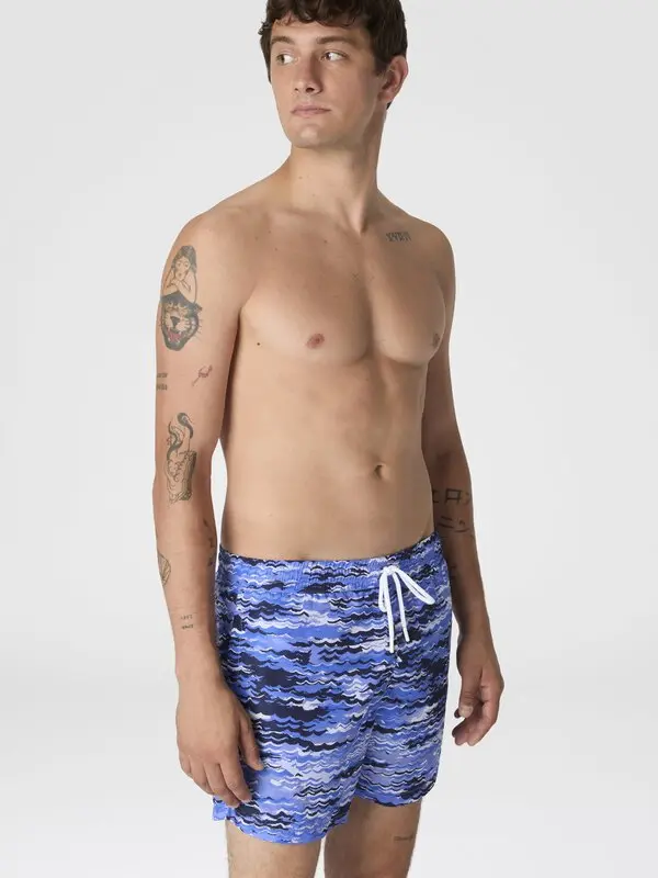 Missoni Mid-length Swim Shorts With Wave Print