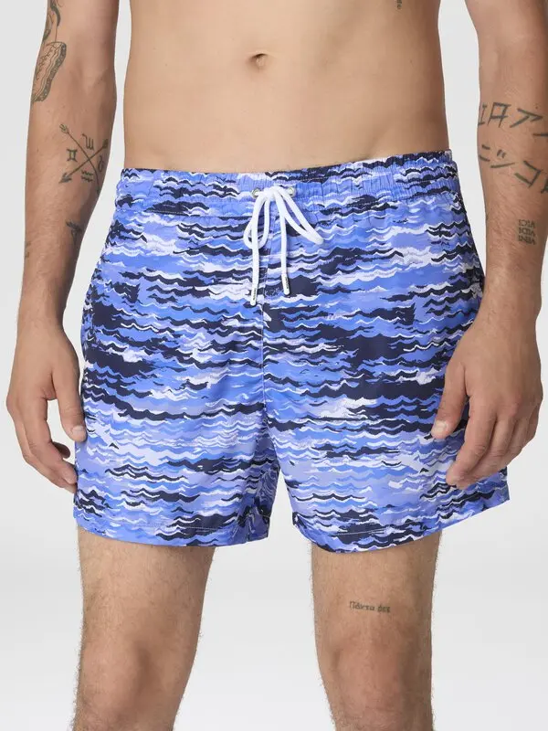 Missoni Mid-length Swim Shorts With Wave Print