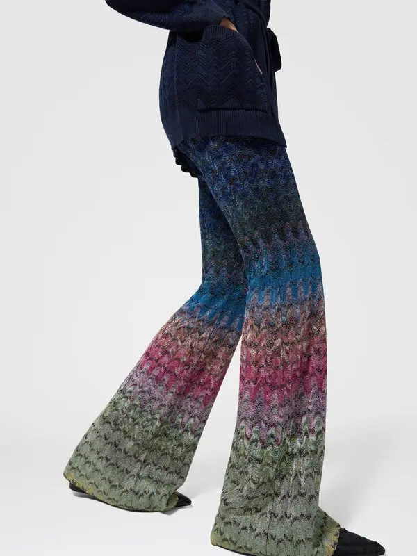 Missoni Dégradé Viscose Lamé Flare Trousers - Multicoloured