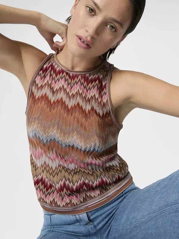 Missoni Snake-pattern Viscose Sleeveless Top