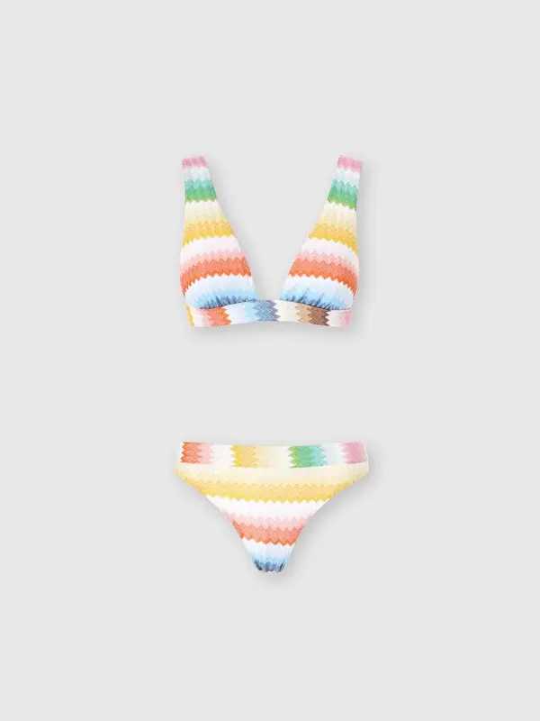 Missoni Bralette Bikini With Dégradé Zigzag Pattern - Multicoloured