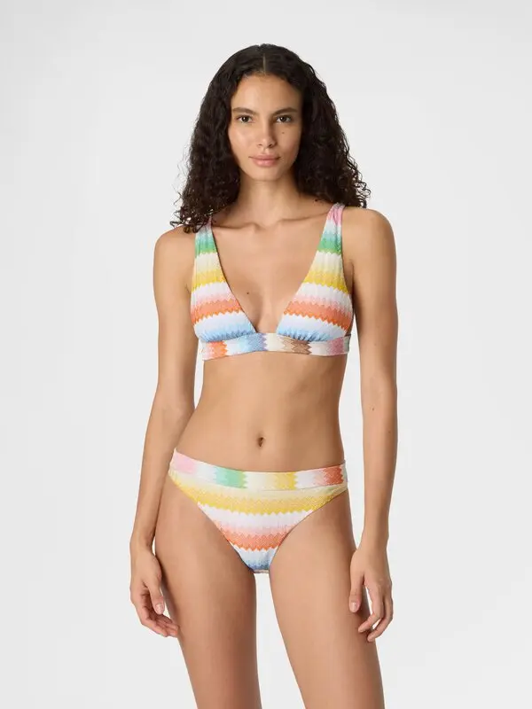 Missoni Bralette Bikini With Dégradé Zigzag Pattern