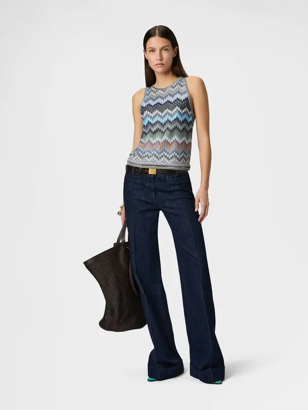 Missoni Snake-pattern Viscose Sleeveless Top