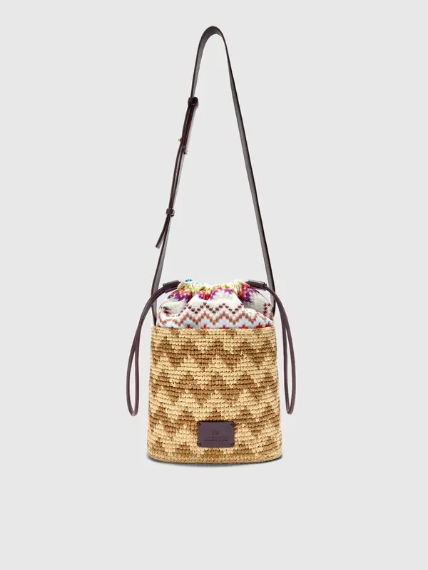 Missoni Bucket Bag In Leather - Multicoloured