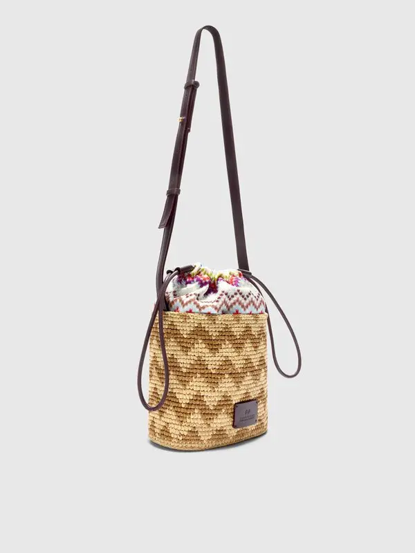 Missoni Bucket Bag In Leather - Multicoloured