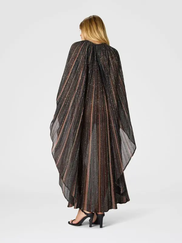 Missoni Ribbed Viscose Lamé Caftan With Wide Sleeves