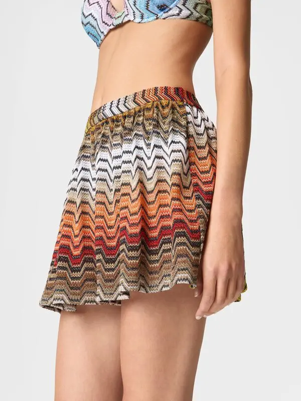 Missoni Viscose Lamé Blend Greek Motif Shorts - Multicoloured