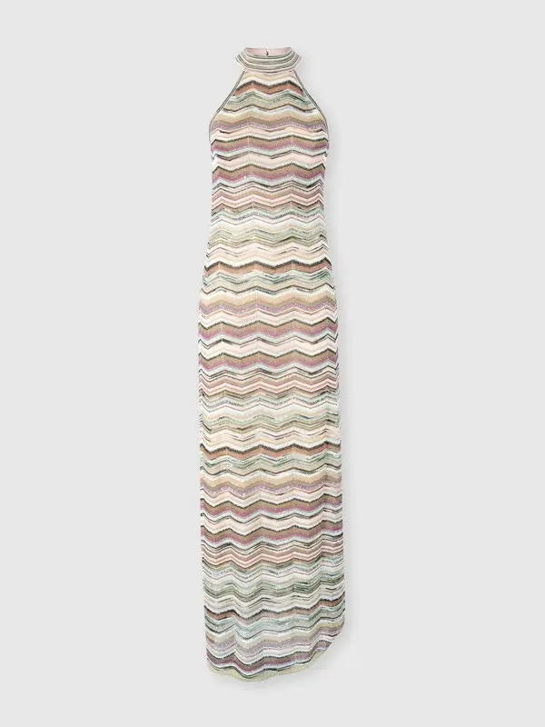 Missoni Long Dress With Halterneck And Sequins