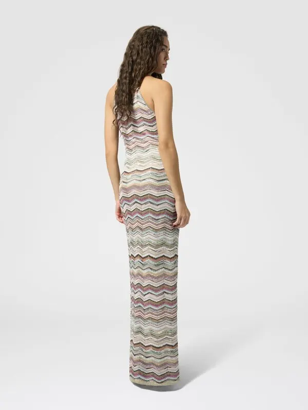 Missoni Long Dress With Halterneck And Sequins