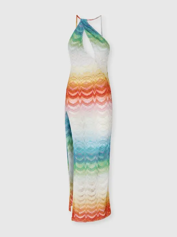 Missoni Shaded Lamé Viscose Asymmetric Cover-up Dress - Multicoloured
