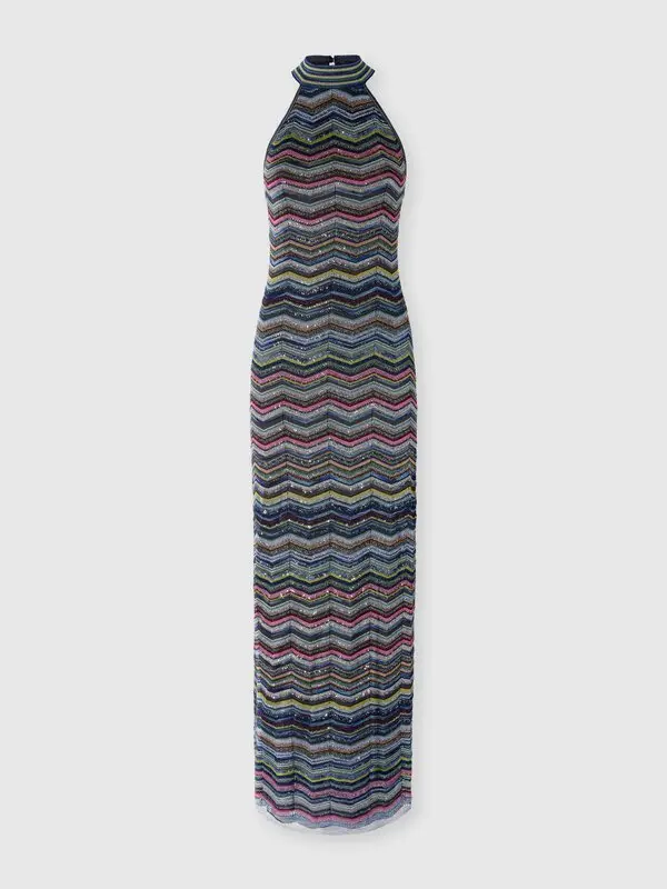 Missoni Long Dress With Halterneck And Sequins