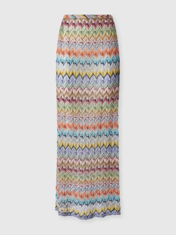 Missoni Viscose Lamé Long Cover-up Skirt - Multicoloured