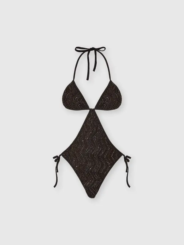 Missoni Zigzag Mesh Trikini With Sequins