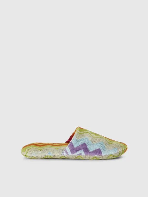 Missoni Giacomo Cotton Terry Chevron Slippers - Orange