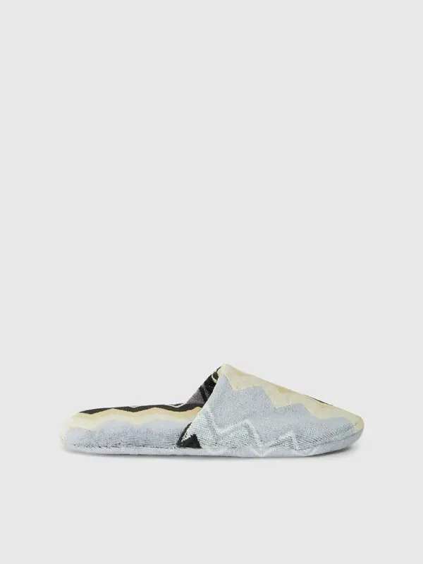Missoni Giacomo Cotton Terry Chevron Slippers - Black
